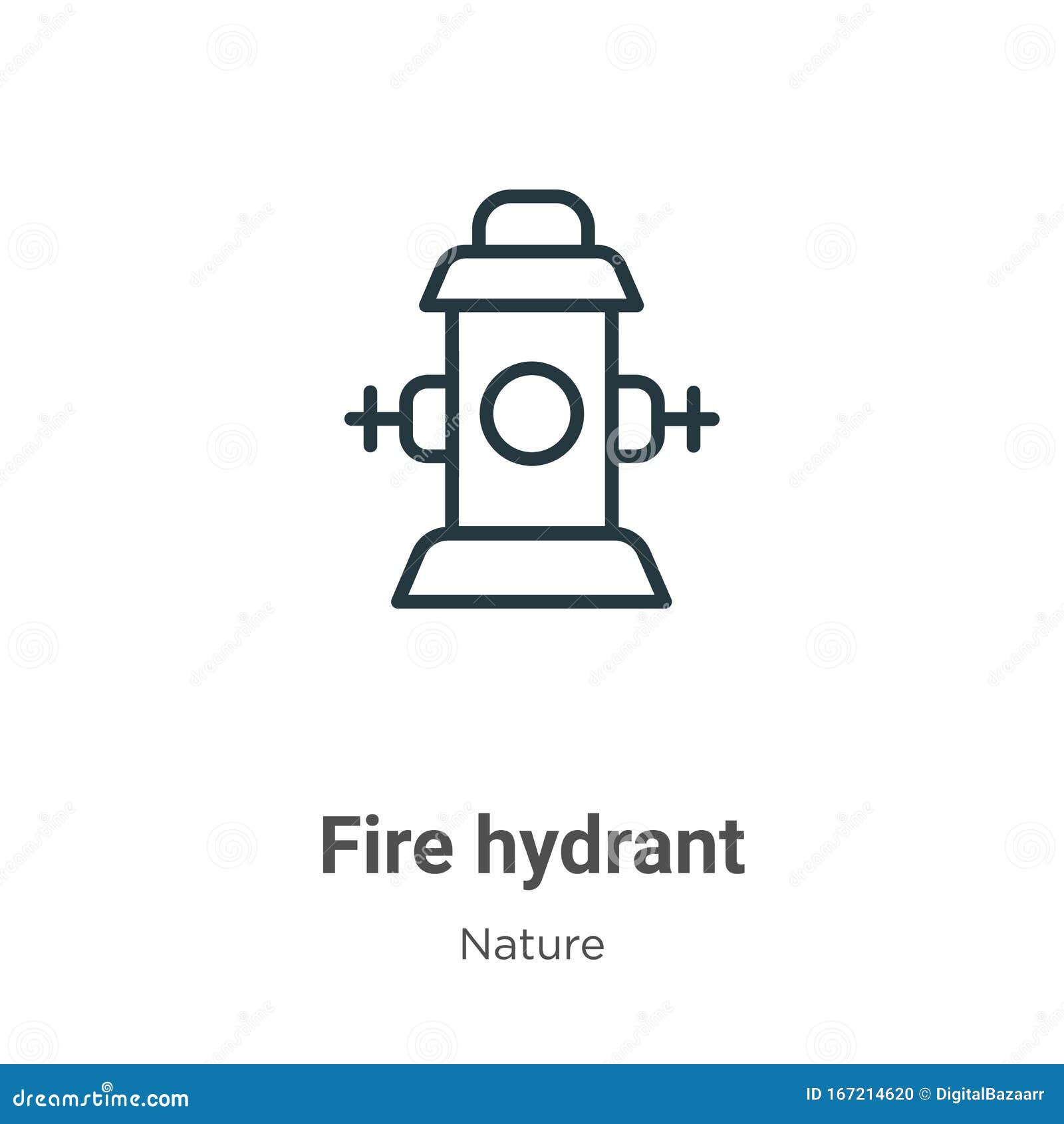 Fire Hydrant Outline Vector Icon. Thin Line Black Fire Hydrant Icon ...