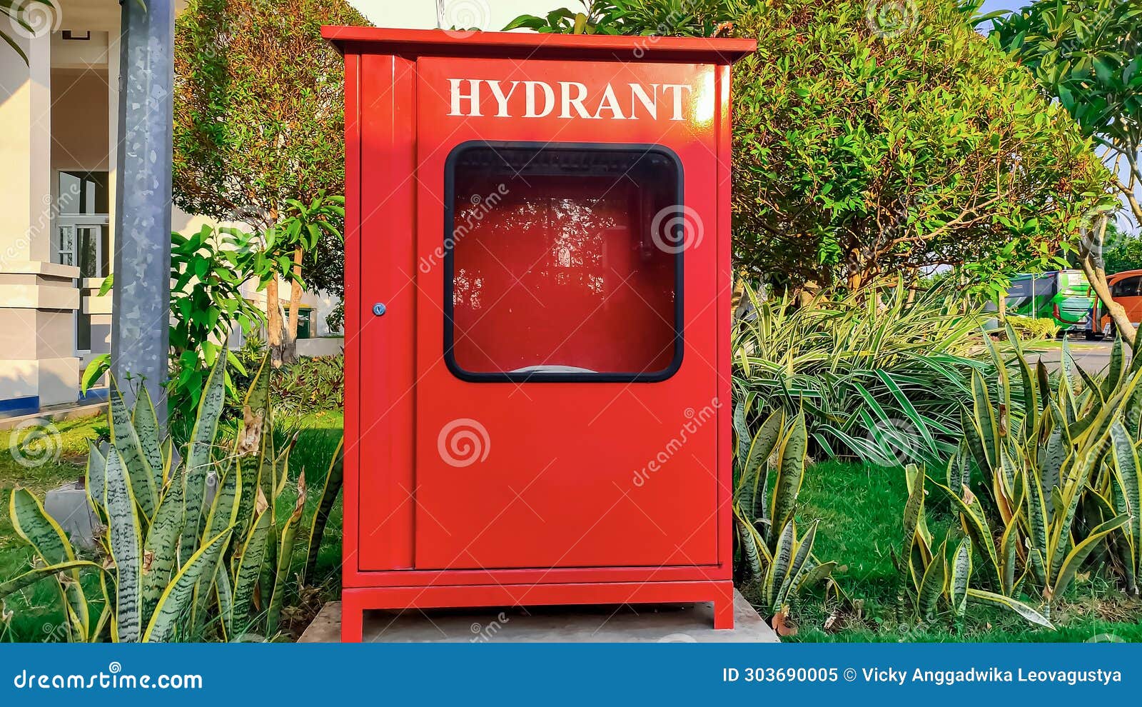 Fire Hydrant Panel in the Front Garden of a Building Stock Image ...