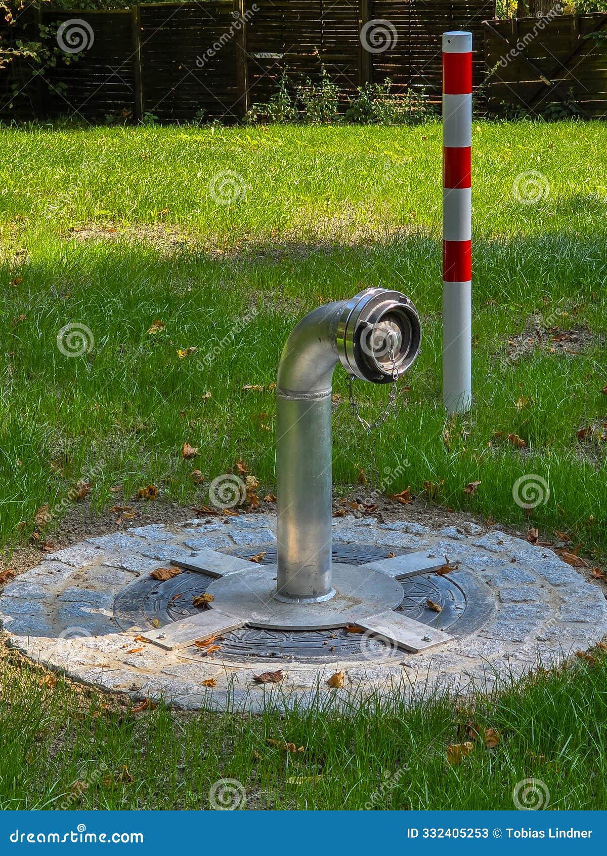 Fire Hydrant in Park, Green Meadow Stock Image - Image of fountain ...