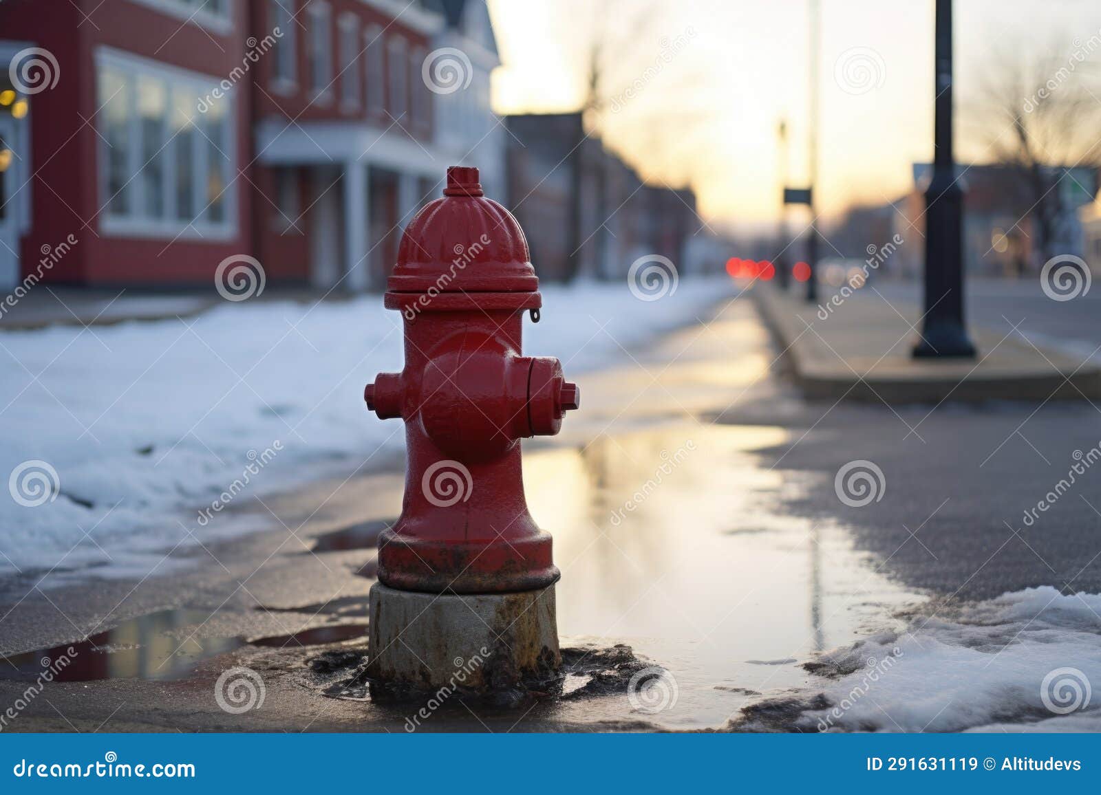 Fire Hydrant Placed on a City Sidewalk Stock Image - Image of water ...