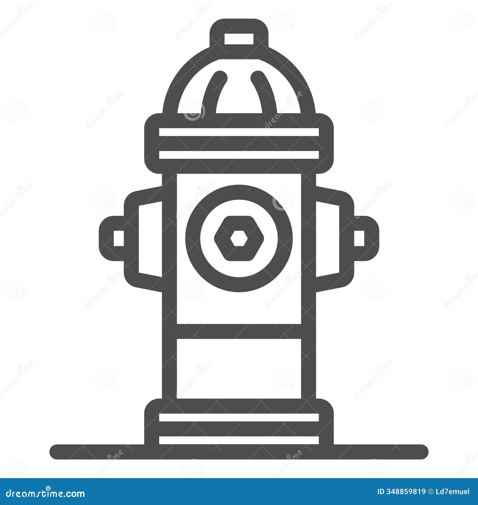 Fire Hydrant Point Line Icon, Emergency Service Concept. Vector ...
