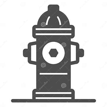 Fire Hydrant Point Solid Icon, Emergency Service Concept. Vector ...