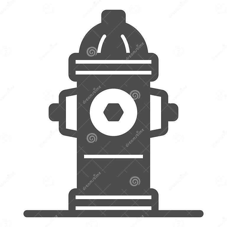 Fire Hydrant Point Solid Icon, Emergency Service Concept. Vector ...