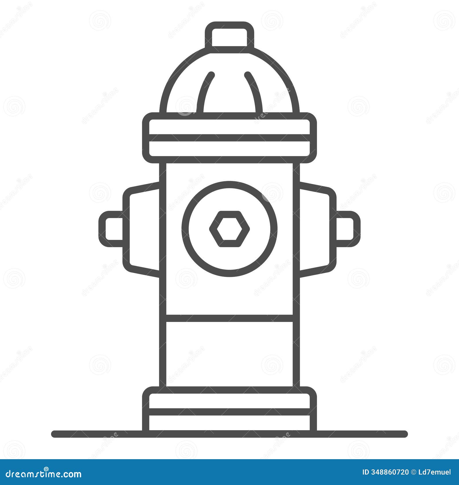 Fire Hydrant Point Thin Line Icon, Emergency Service Concept. Vector ...