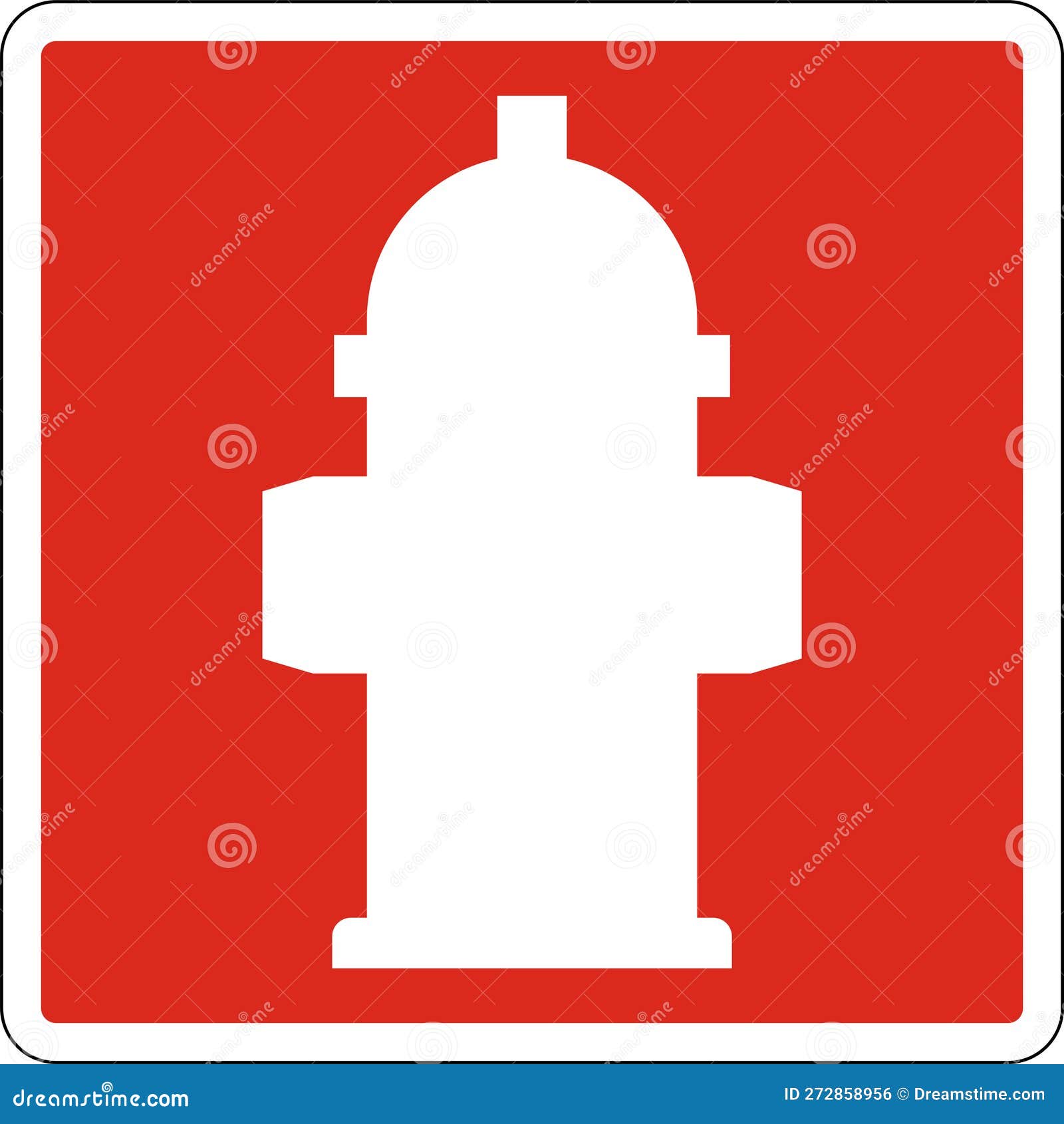 Fire Hydrant Sign on Red Background Stock Vector - Illustration of ...