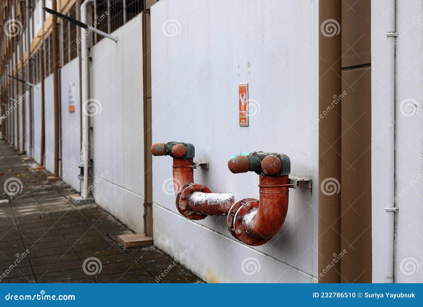 Fire Hydrant Standpipes or Fireplug Connection at High Rise Building ...