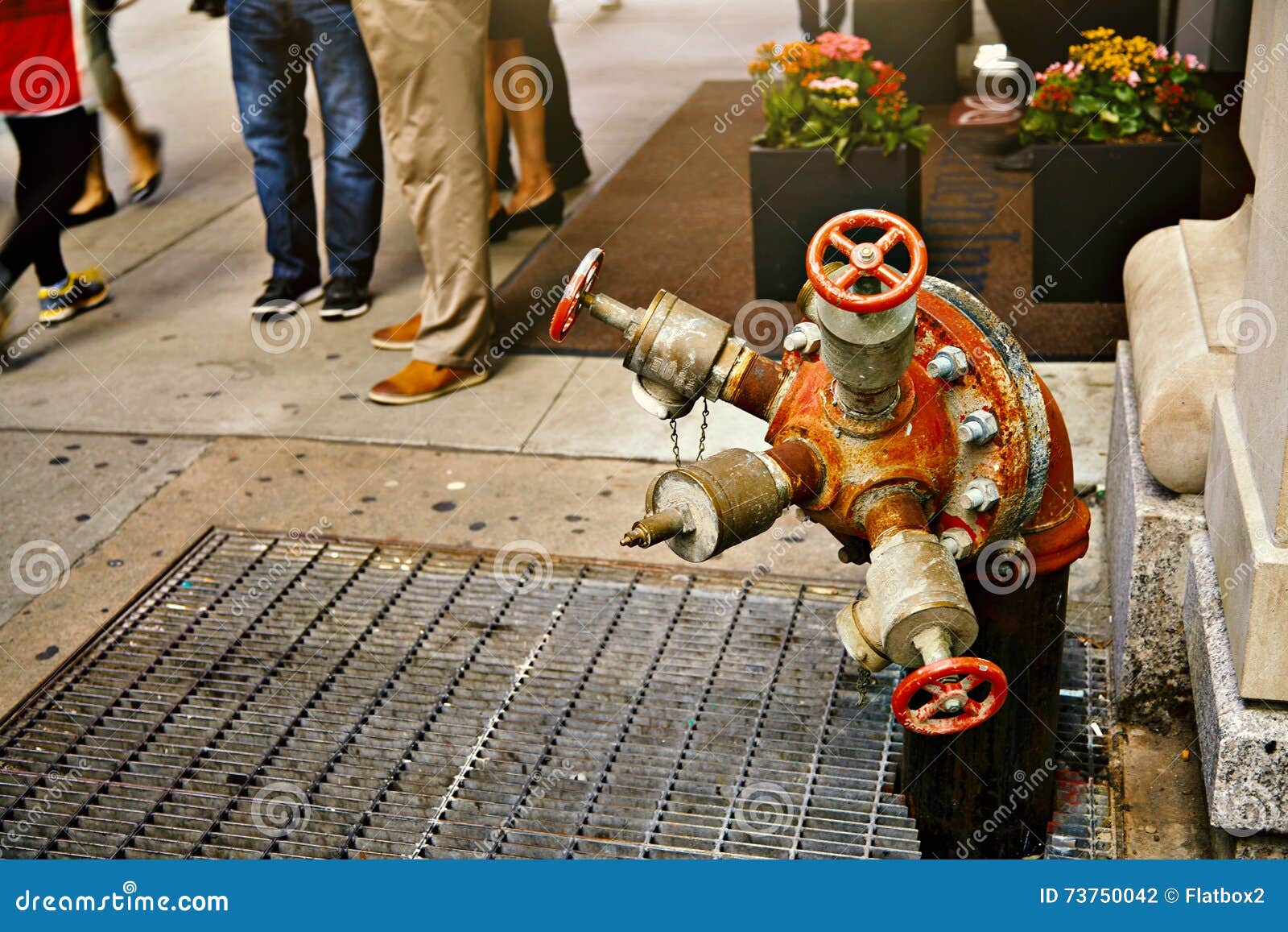 Fire Hydrant on the Street in New York Stock Photo - Image of ...
