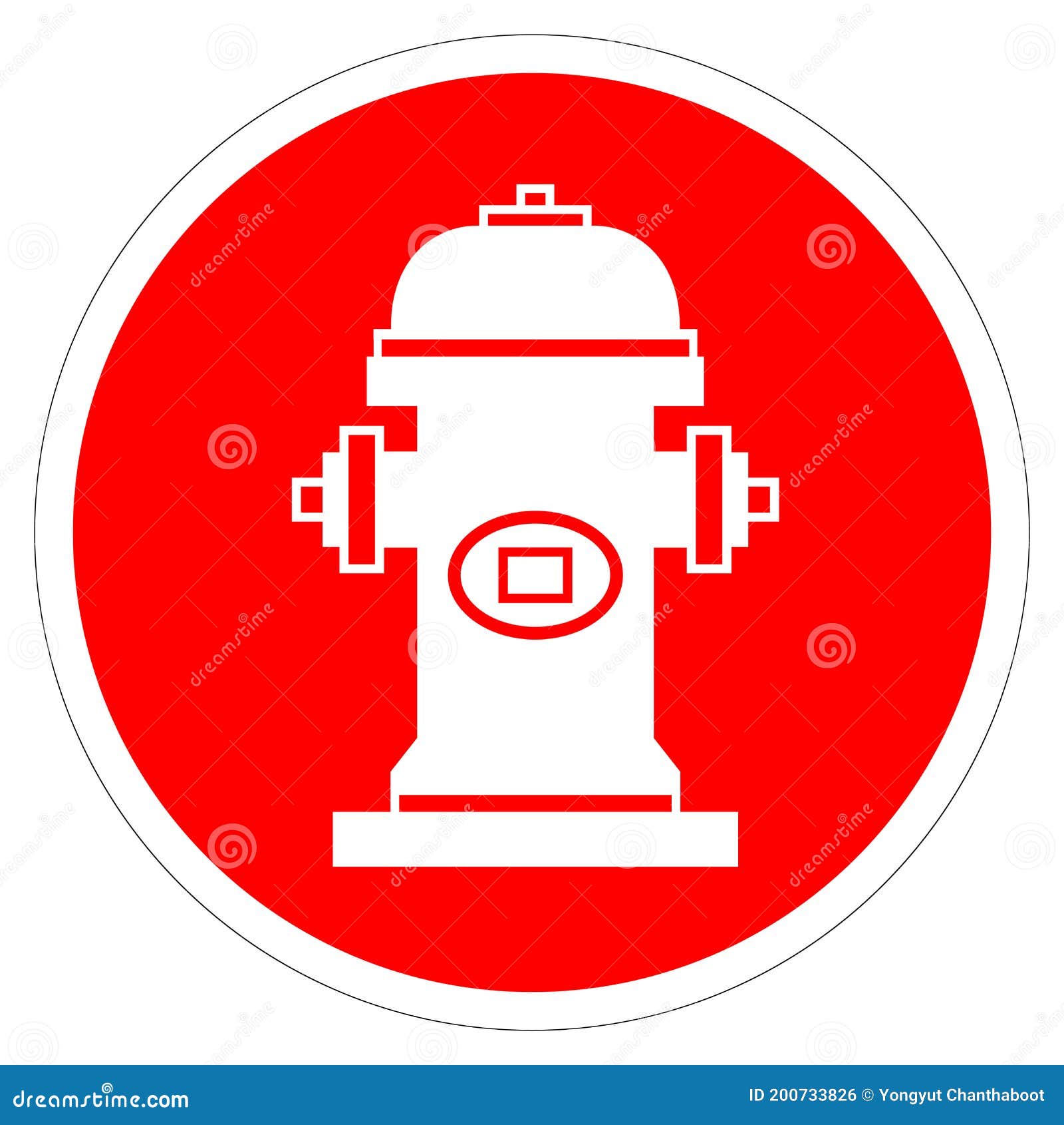Fire Hydrant Symbol Sign, Vector Illustration, Isolate on White ...