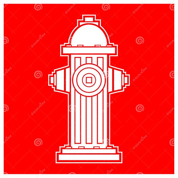 Fire Hydrant Symbol Sign, Vector Illustration, Isolate on White ...