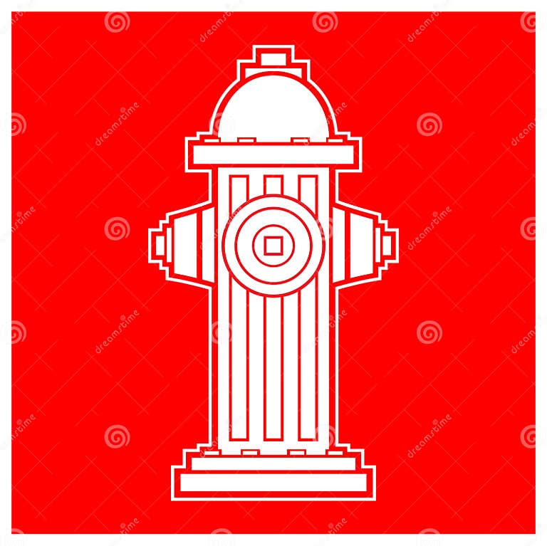 Fire Hydrant Symbol Sign, Vector Illustration, Isolate on White ...