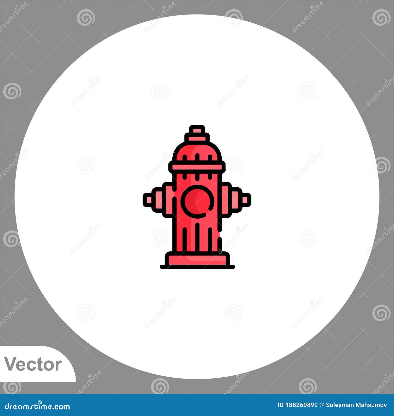 Fire Hydrant Vector Icon Sign Symbol Stock Vector - Illustration of ...