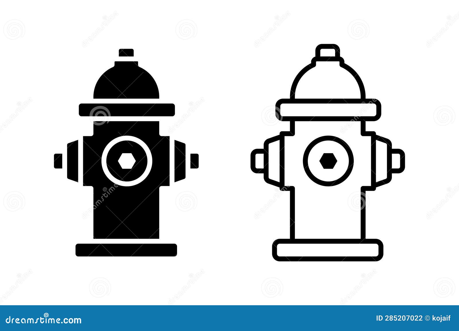Fire Hydrant Vector Icons Set. Water Hydrant Symbol Stock Vector ...