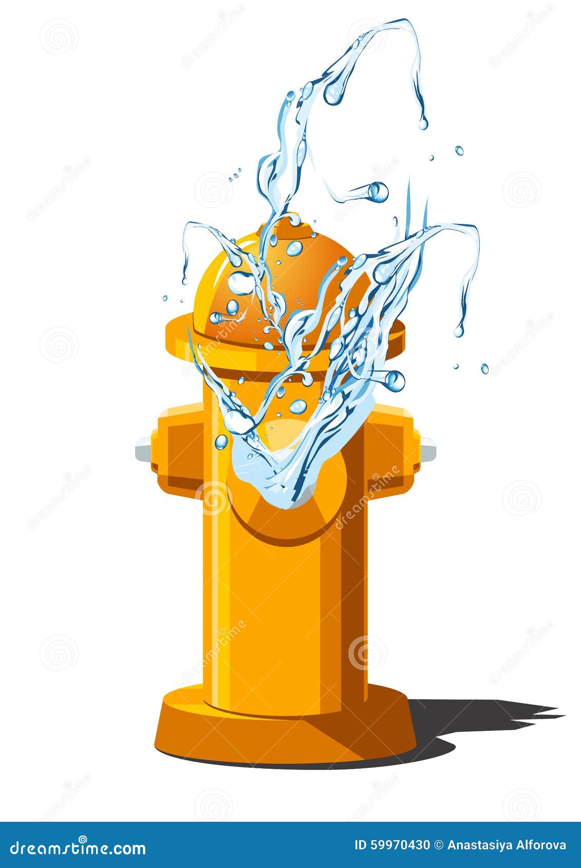 Fire hydrant stock vector. Illustration of outdoors, objects - 59970430