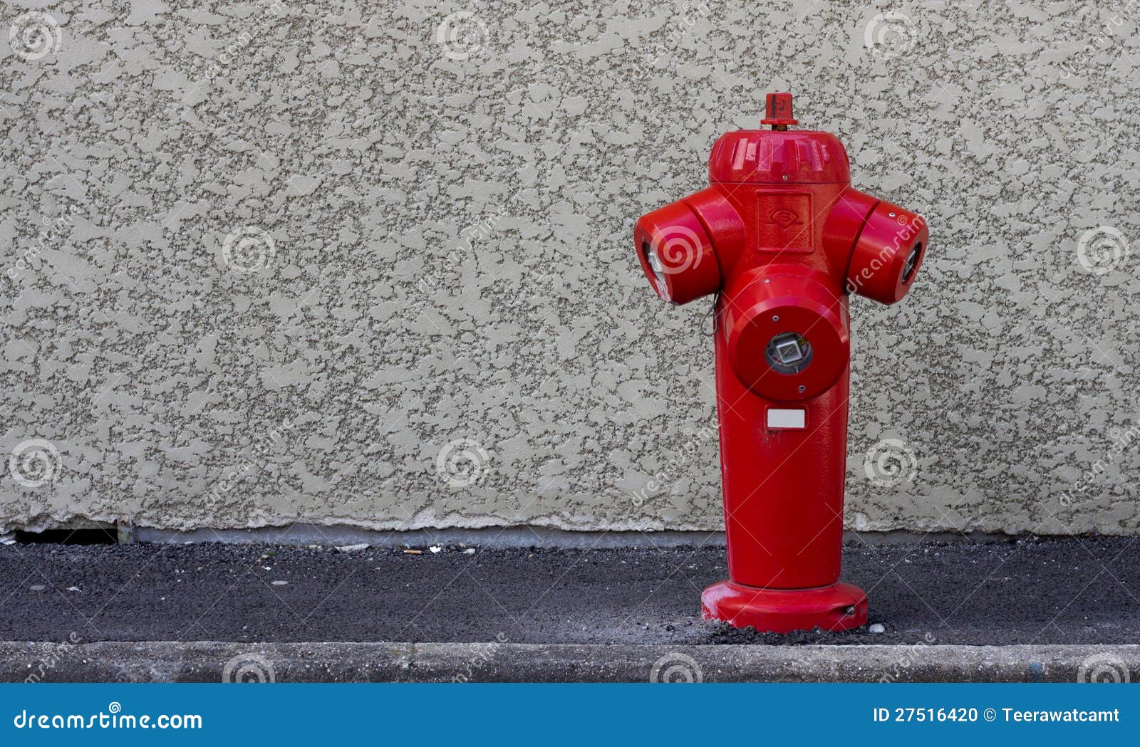 Fire hydrant on the wall stock photo. Image of object - 27516420
