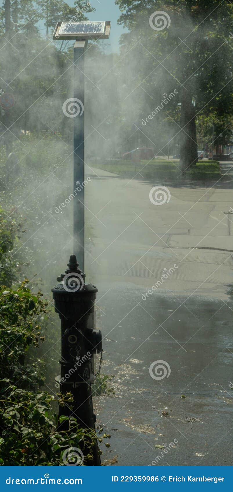 Fire Hydrant and Water Spray Editorial Photo - Image of refreshing ...