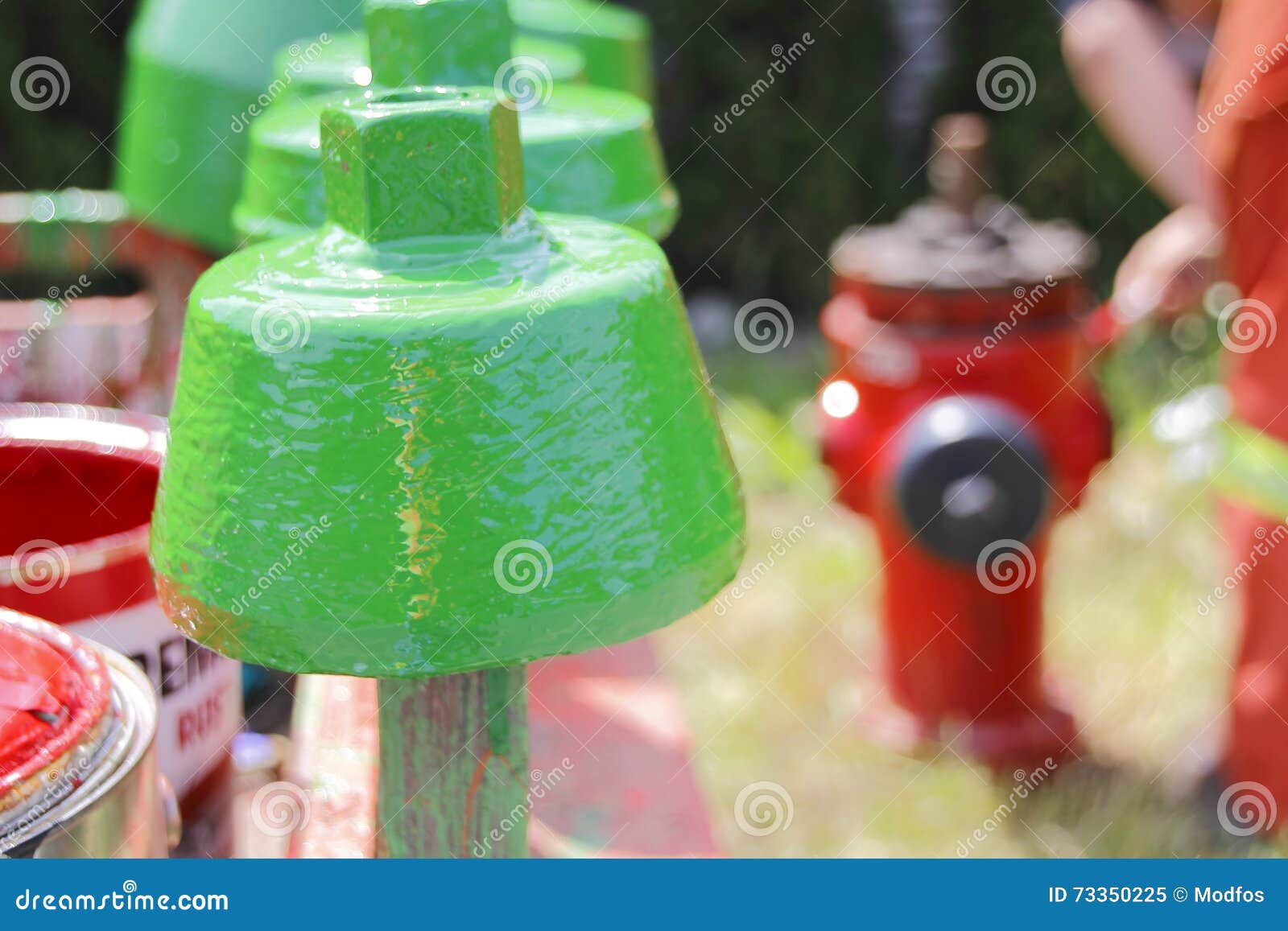 Fire Hydrant Weather Cap stock image. Image of crown - 73350225
