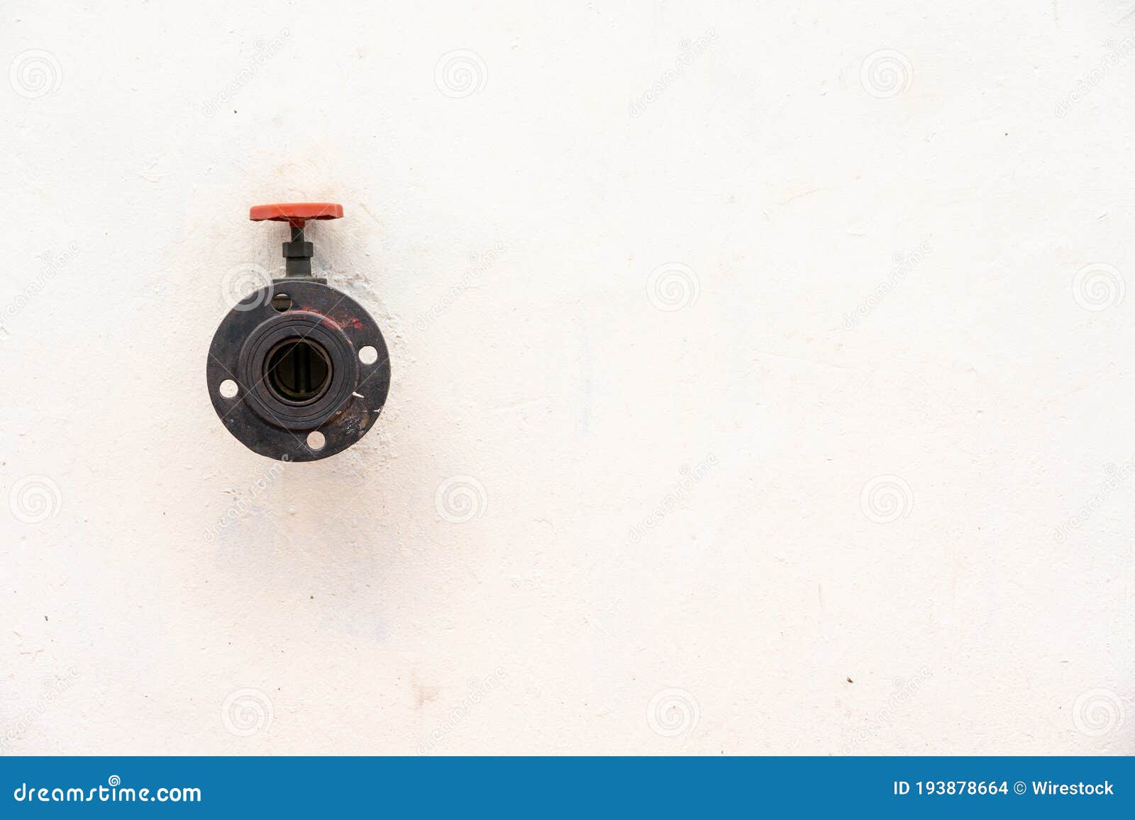 Fire Hydrant on the Wall for Emergency Use Stock Photo - Image of plug ...