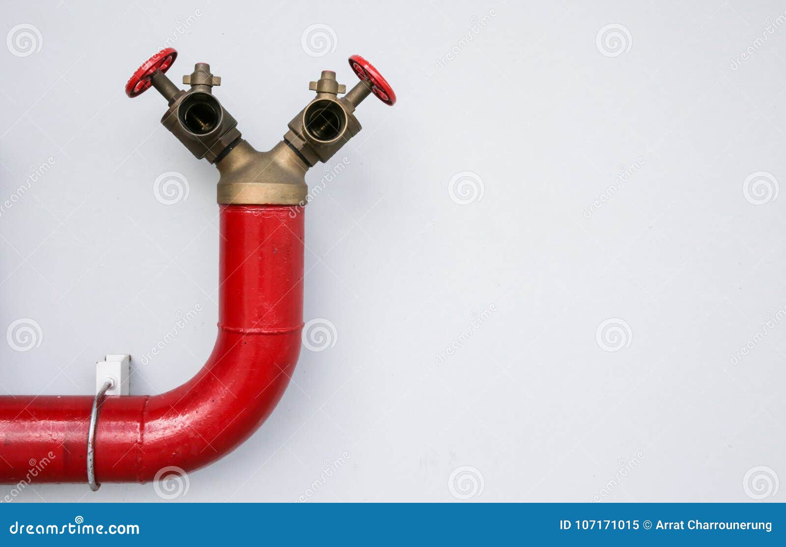 Fire Hydrant Y Shape on White Background Stock Image - Image of pipe ...