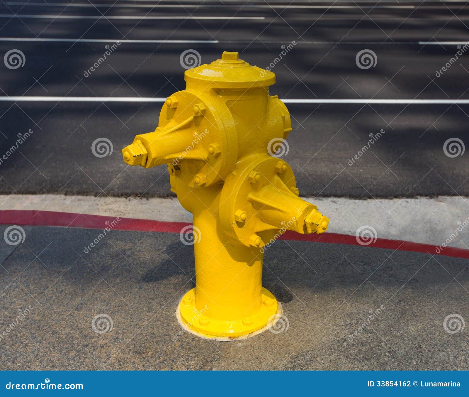 Fire Hydrant Yellow on Downtown Los Angeles Stock Photo - Image of ...