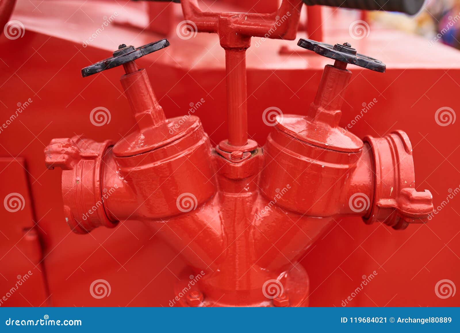 Fire Hydrants on an Old Fire Engine Stock Image - Image of automobile ...