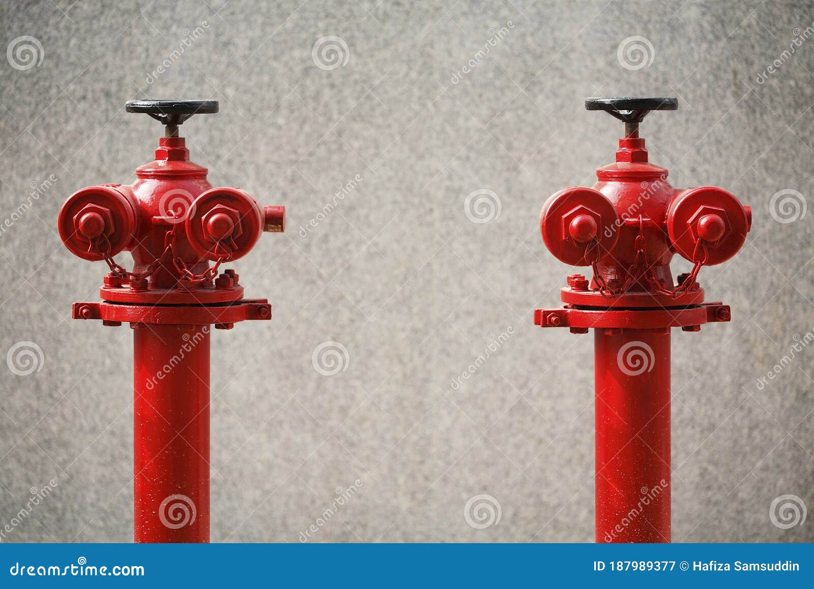 Fire hydrants side by side stock image. Image of people - 187989377