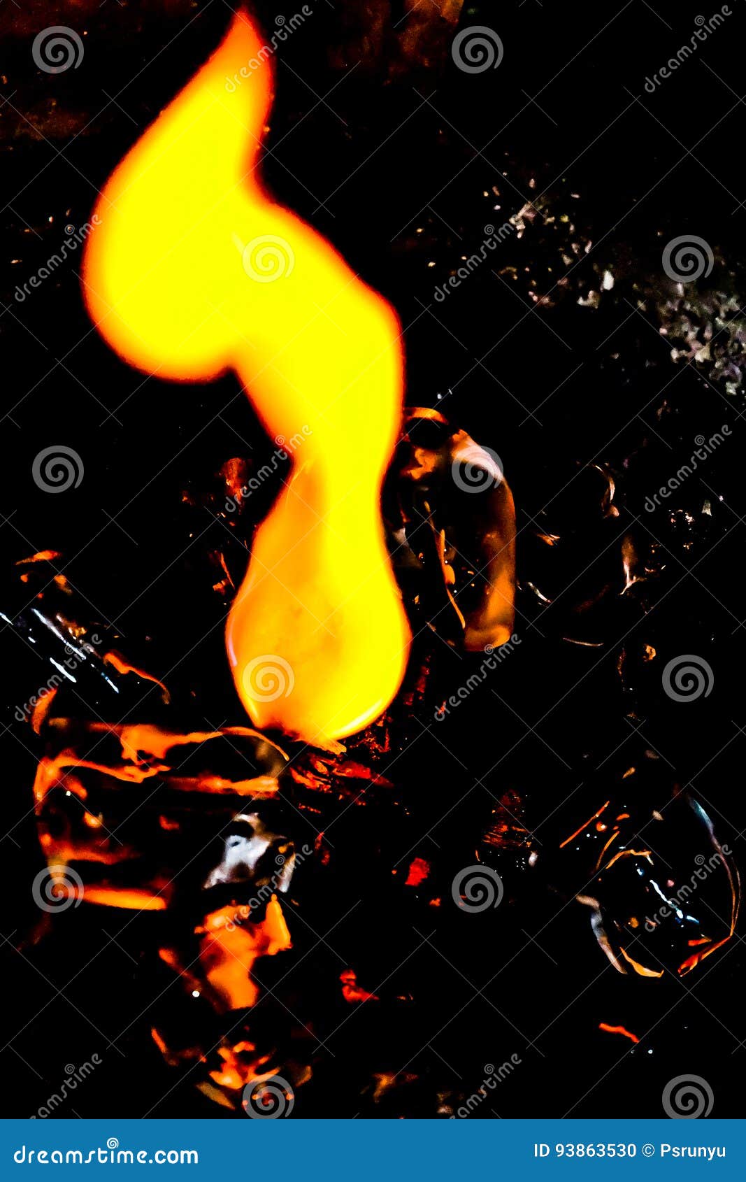 Fire and Ice Burning Ice Cube on a Shiny Surface Red Tone Stock Photo ...