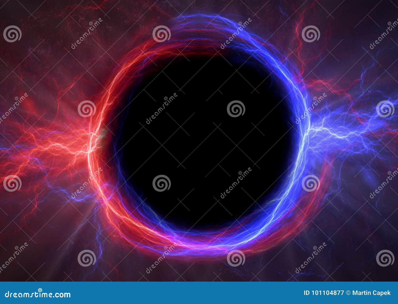 Fire and Ice Circle Lightning Stock Illustration - Illustration of ...