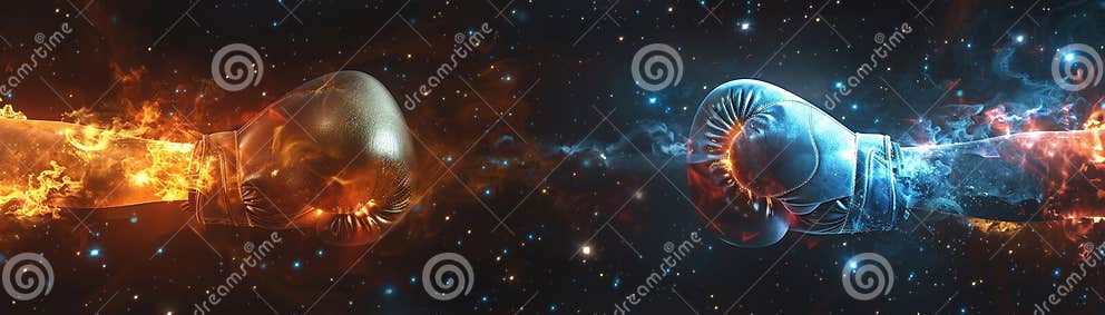 Fire and Ice Collide in this Epic Battle of the Elements Stock ...