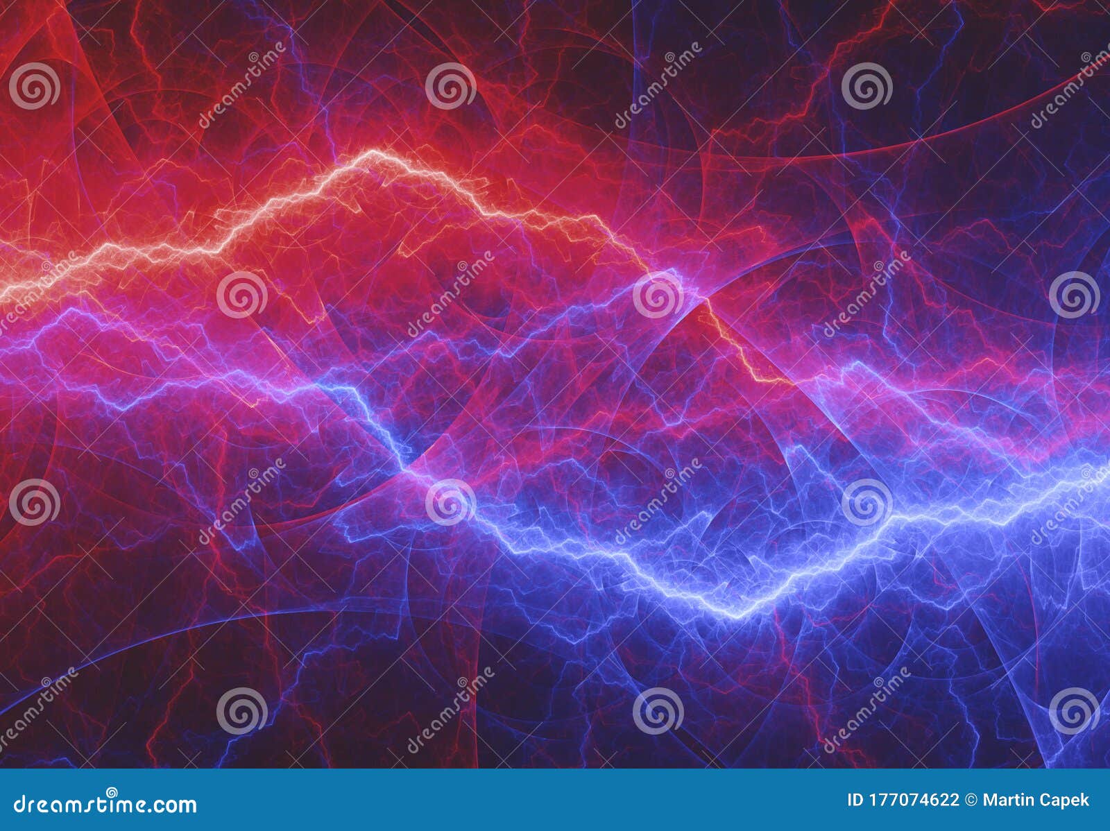 Fire and Ice Lightning, Electrical Background Stock Illustration ...