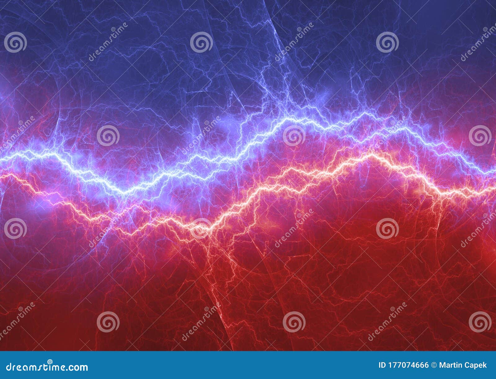 Fire and Ice Lightning, Abstract Electrical Background Stock ...
