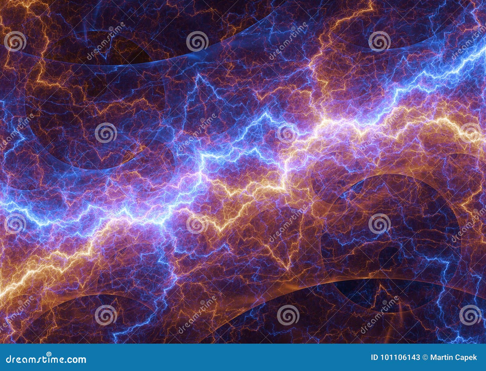Fire and ice lightning stock illustration. Illustration of industrial ...