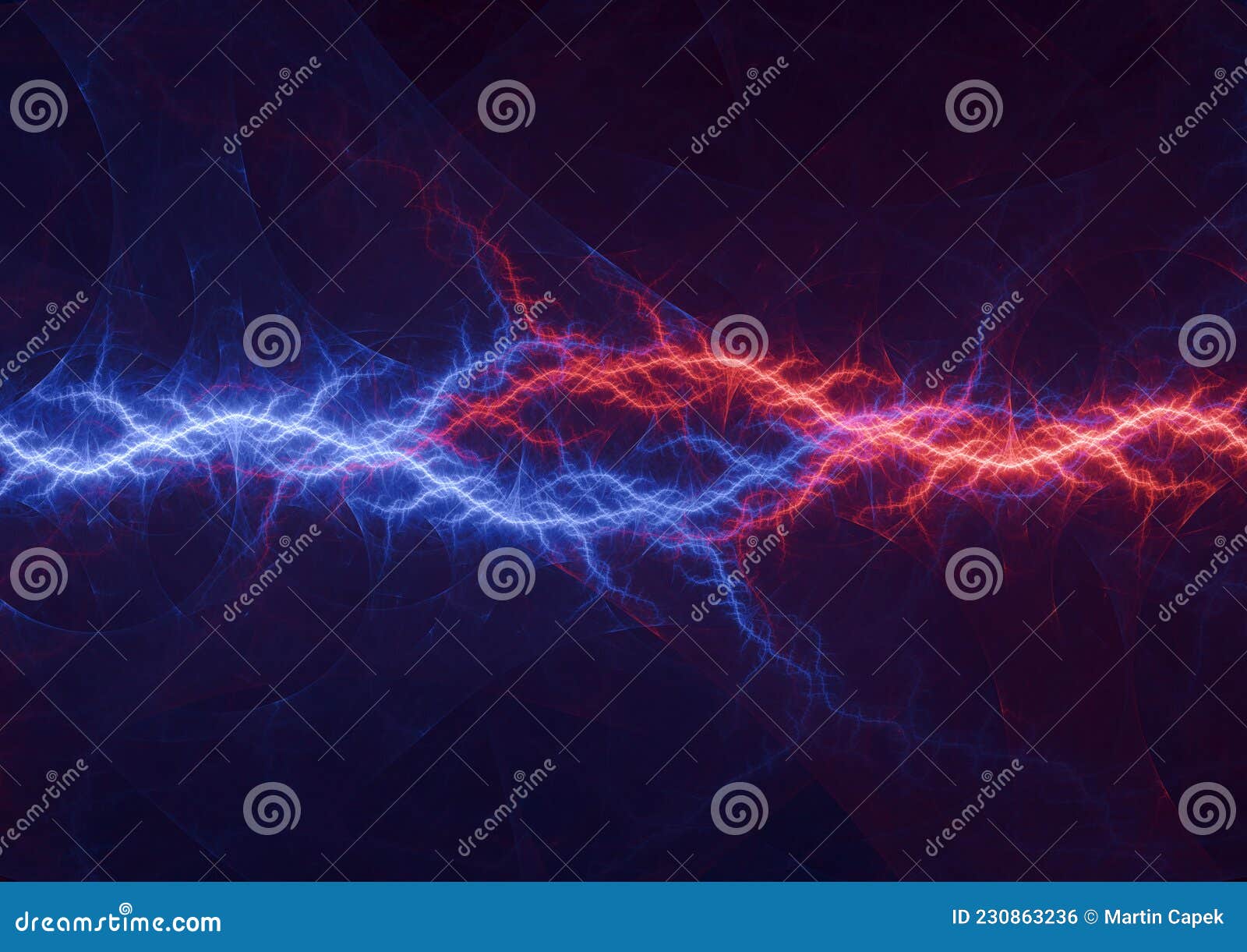 Fire and Ice Lightning Background, Abstract Electrical Plasma Stock ...