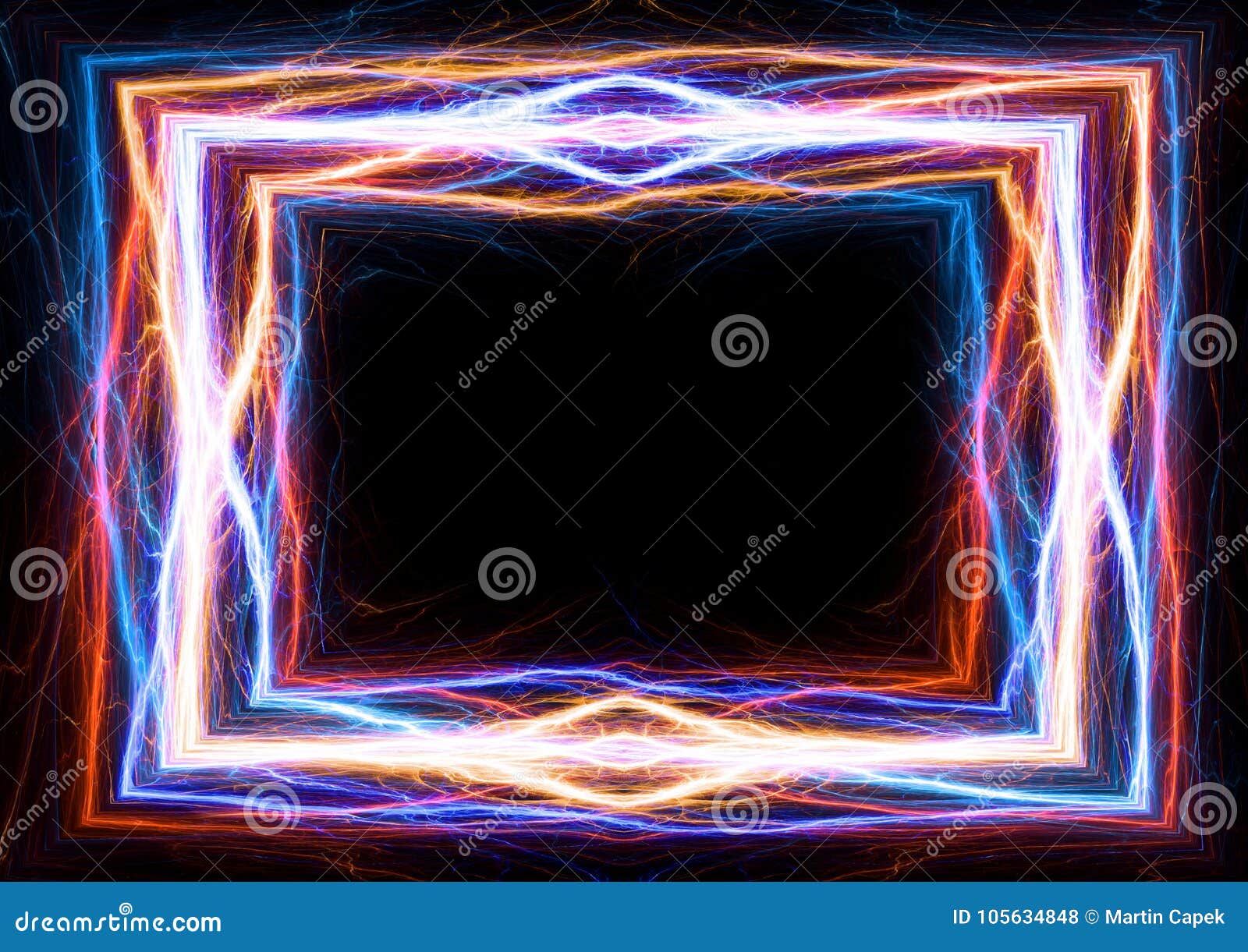 Fire and Ice Lightning and Electrical Frame Stock Illustration ...