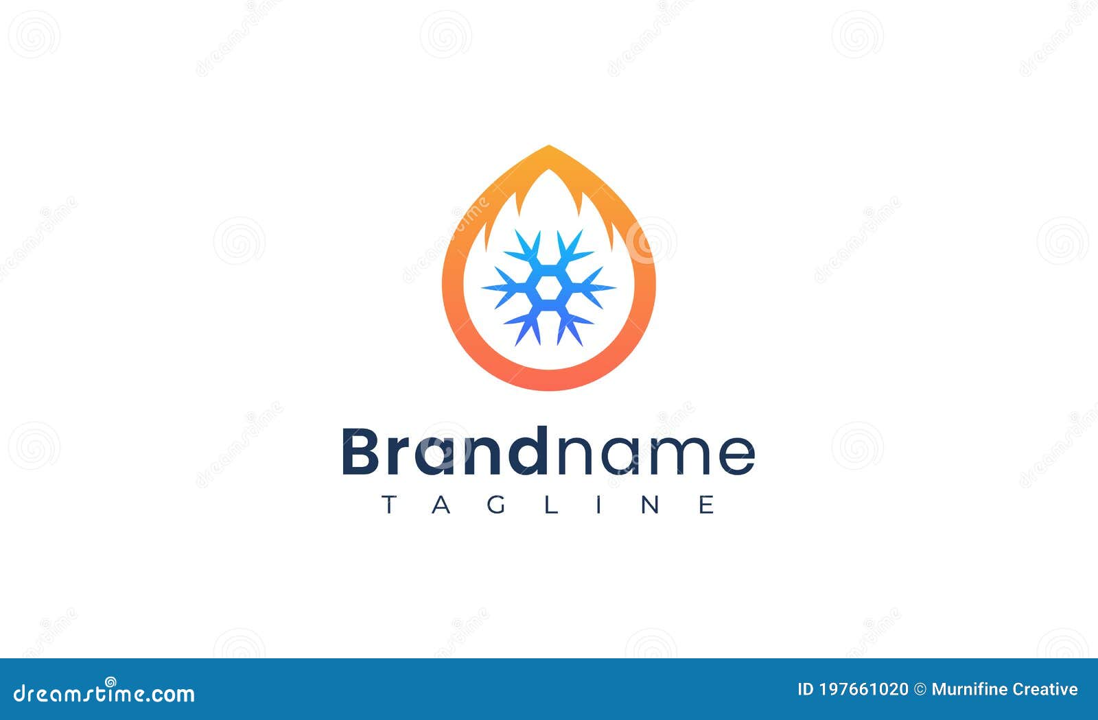 Fire and ice logo template stock vector. Illustration of identity ...