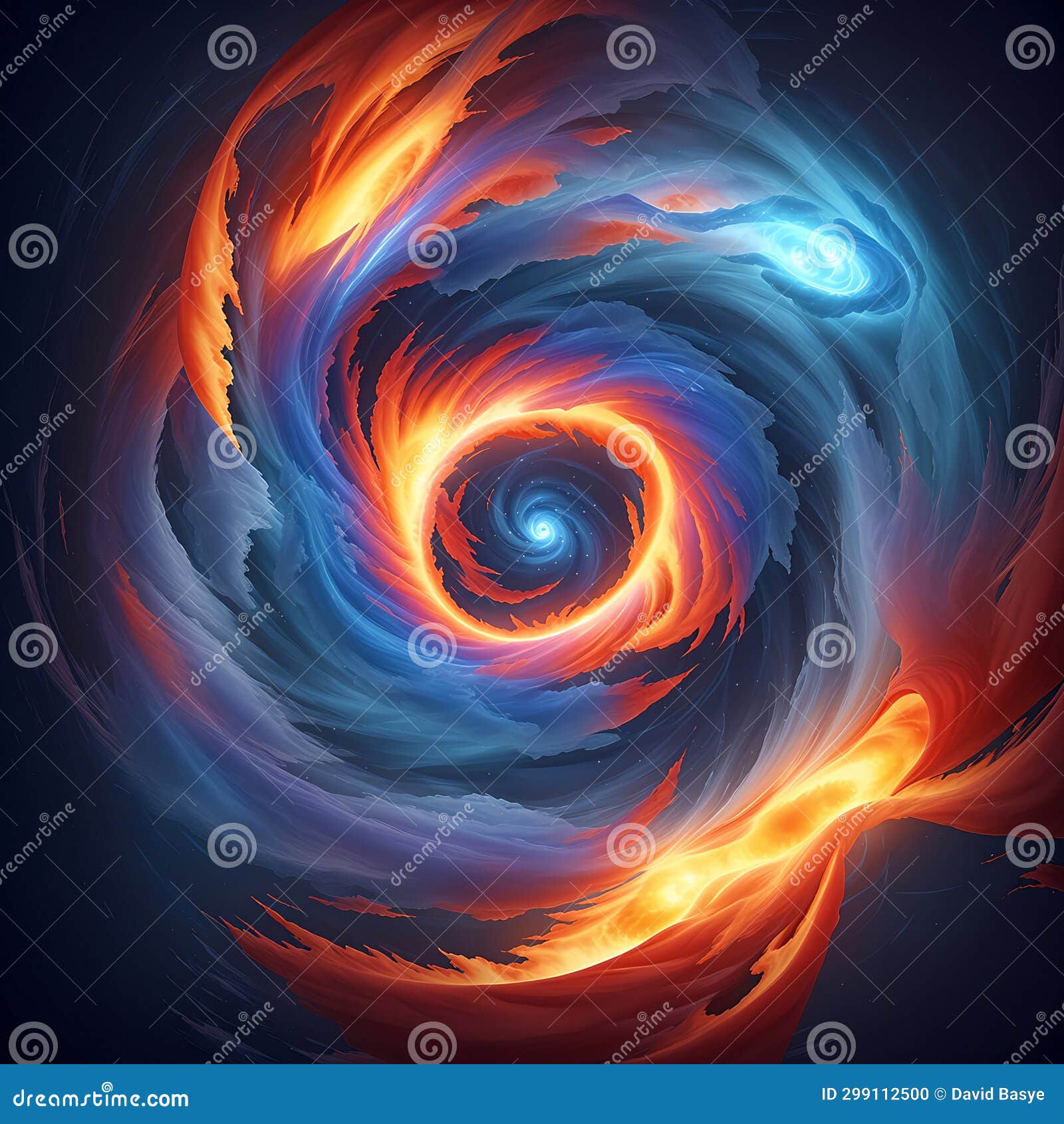 Fire and Ice Melding in the Cosmos Birth of Universe Stock Photo ...
