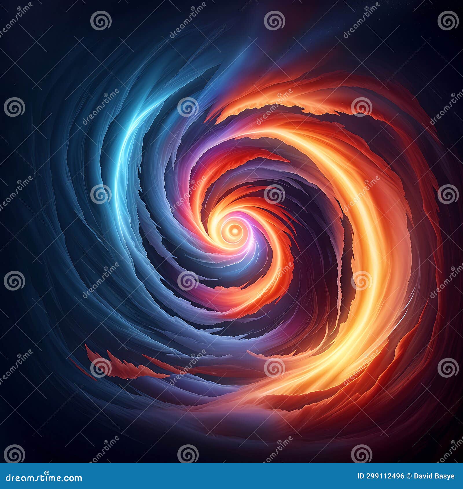 Fire and Ice Melding in Universe Creation Stock Photo - Image of ...
