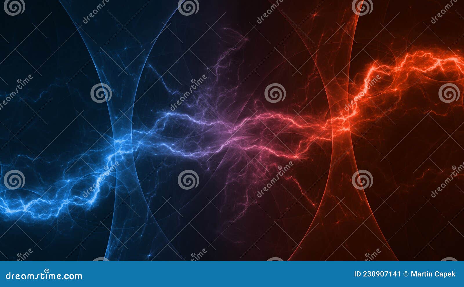 Plasma Lightning, Abstract Energy And Electricity BackgroundFire And ...