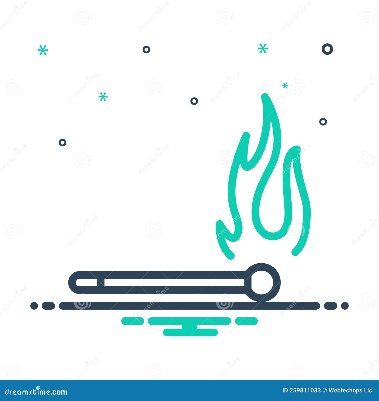 Mix Icon for Fire, Ablaze and Arson Stock Illustration - Illustration ...