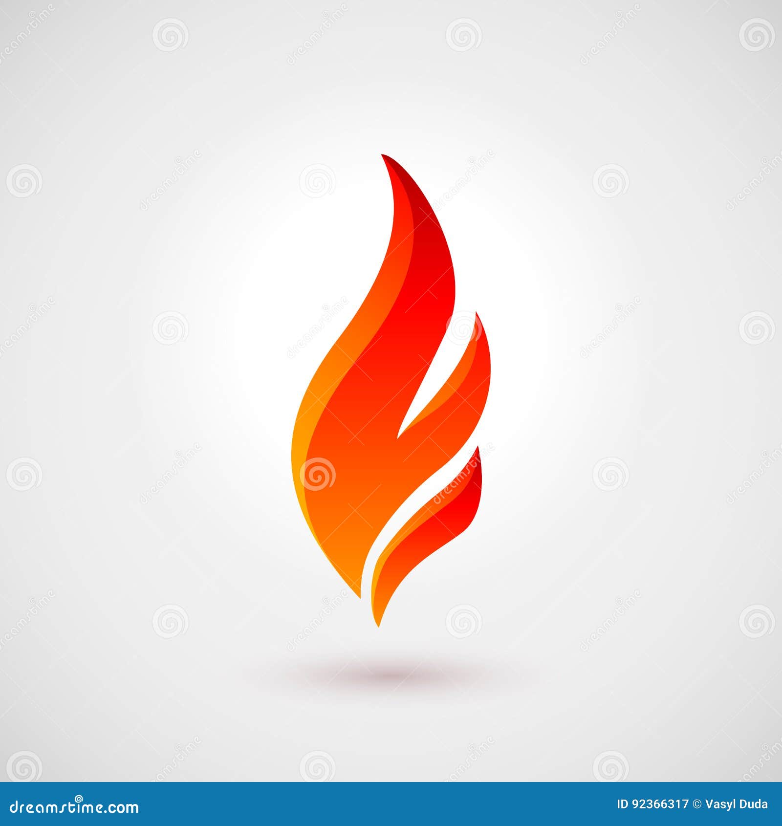 Fire Icon stock vector. Illustration of emblem, alert - 92366317