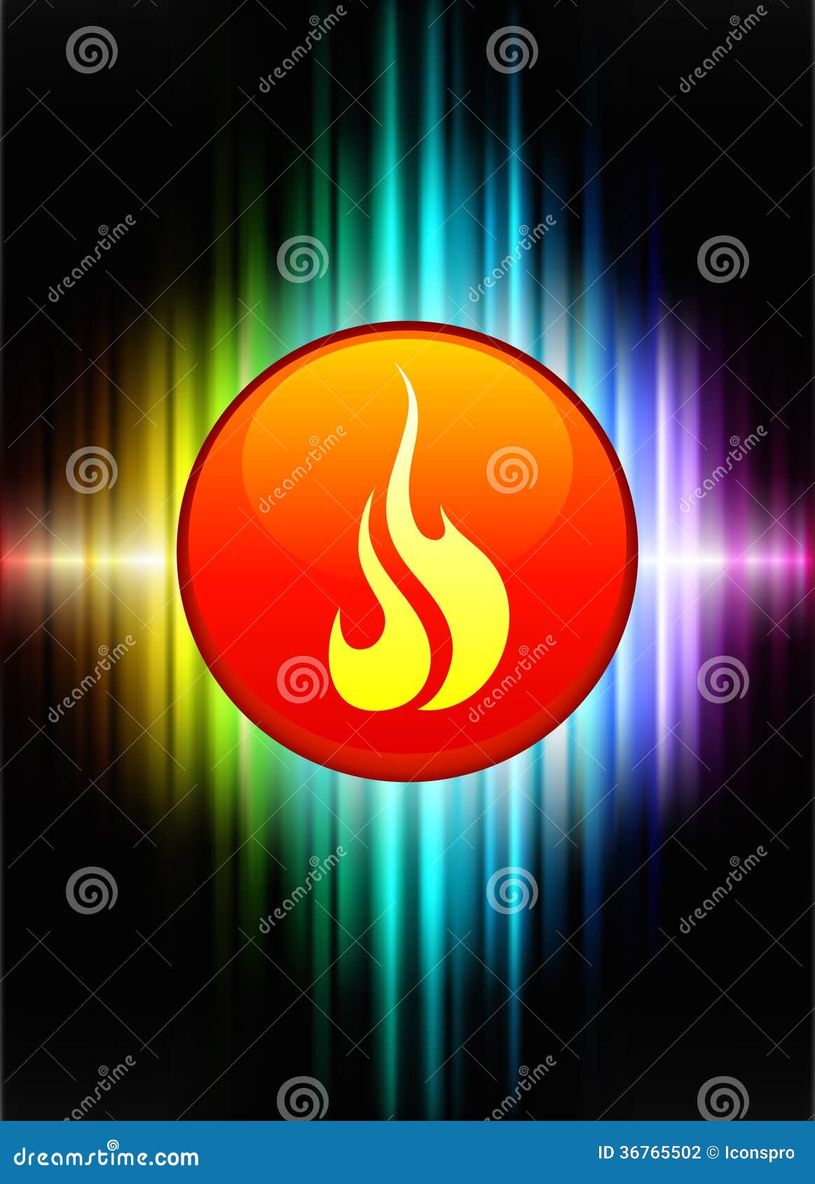 Fire Spectrum Analyzer Cartoon Vector | CartoonDealer.com #6828731