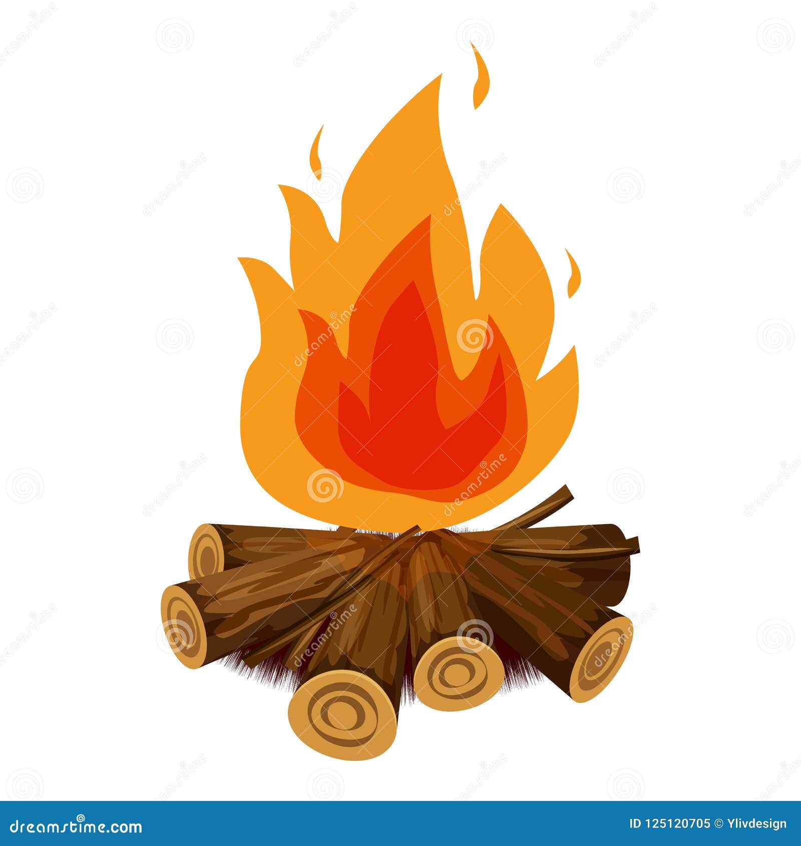 Fire icon, cartoon style stock illustration. Illustration of leisure ...