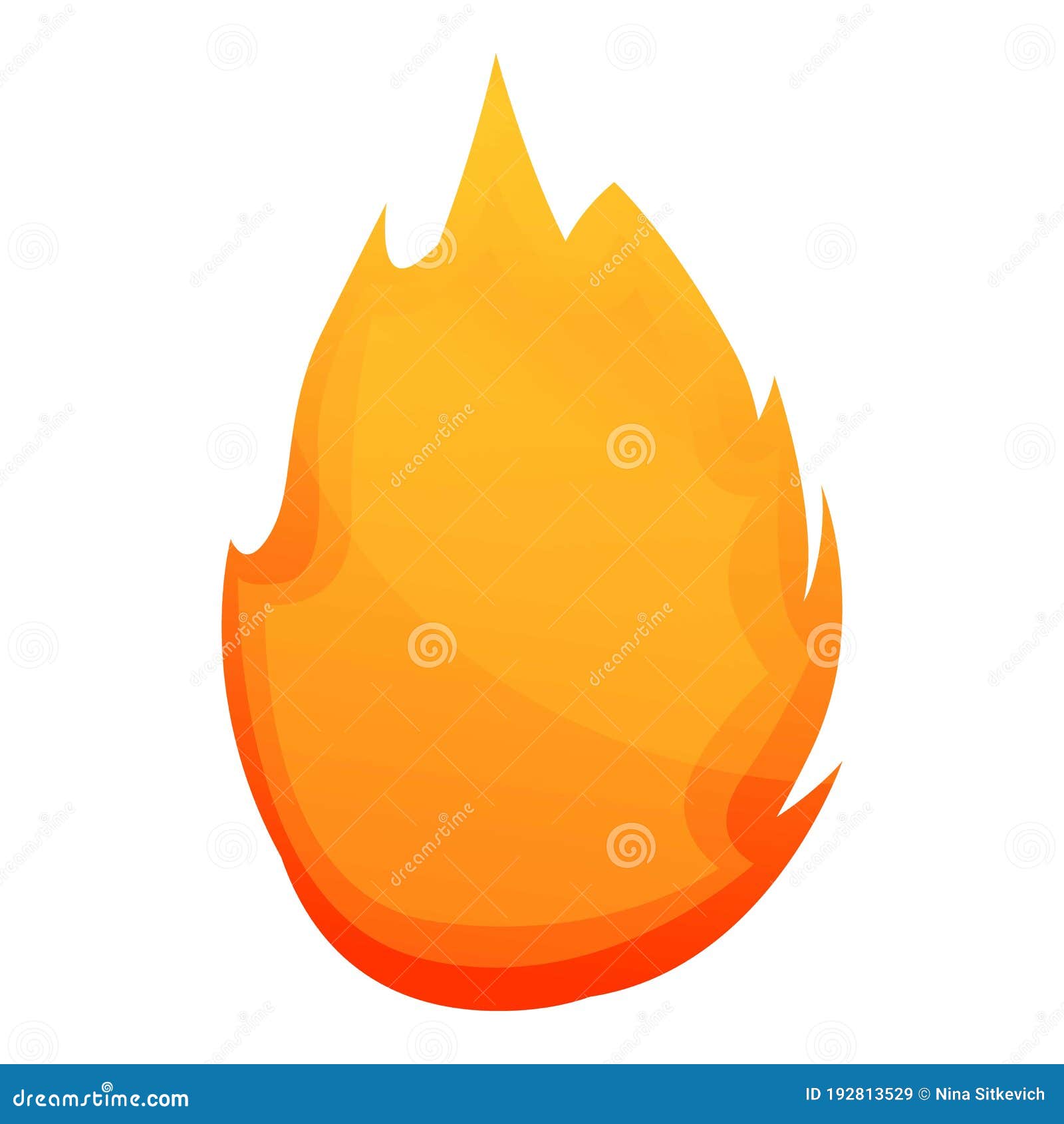 Fire icon, cartoon style stock vector. Illustration of cartoon - 192813529