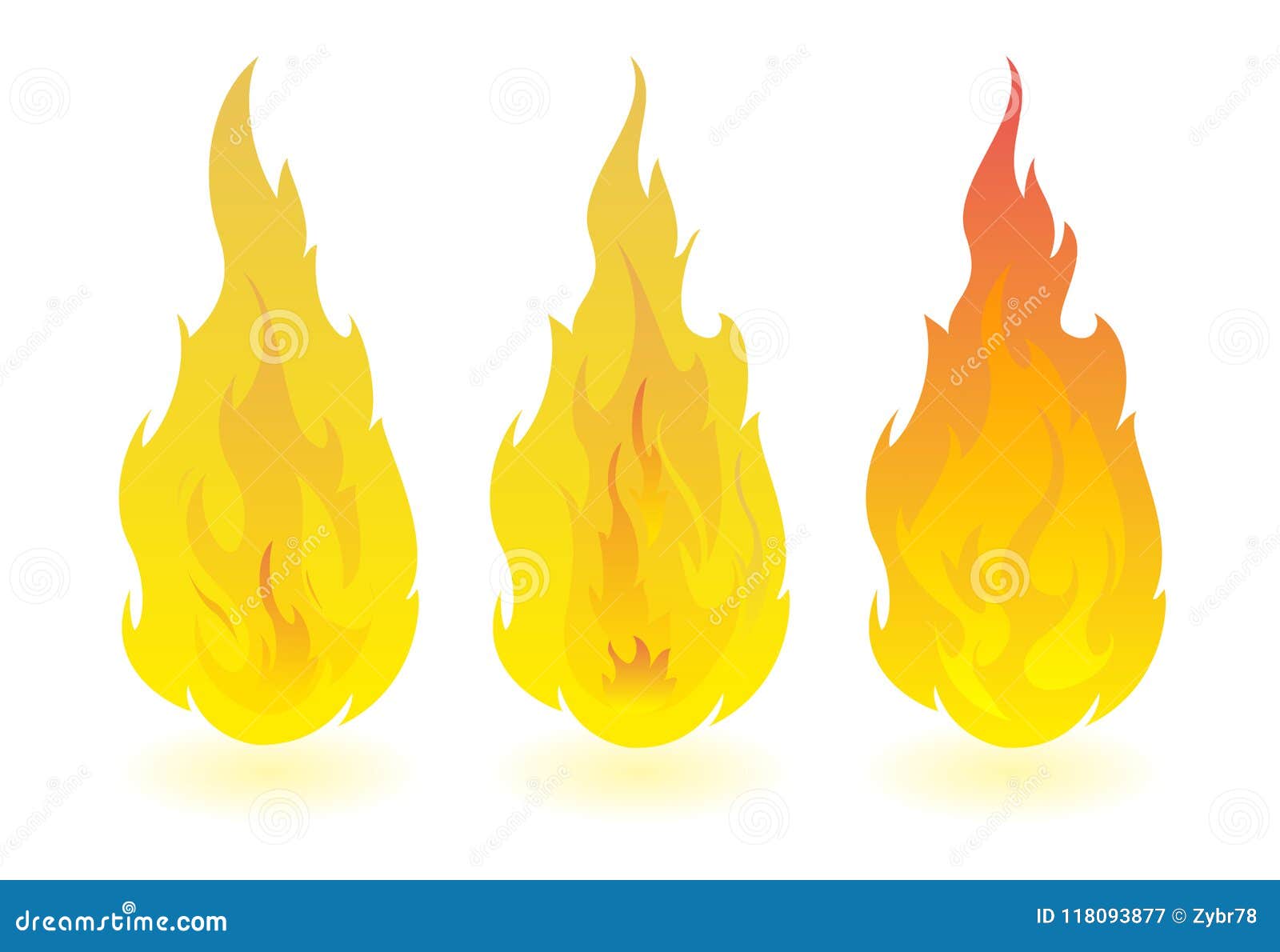Fire Icon Set. Design Element Stock Vector - Illustration of explosion ...