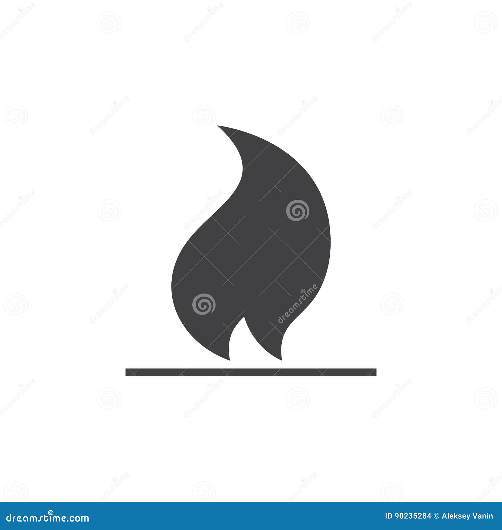Fire Icon , Flame Solid Logo Illustration, Pictogram Isola Stock ...
