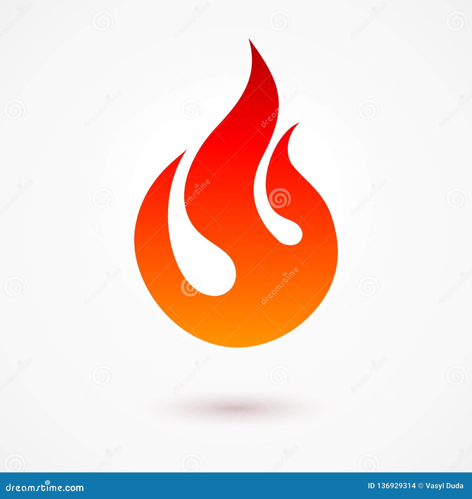 Fire Icon stock vector. Illustration of color, decoration - 136929314