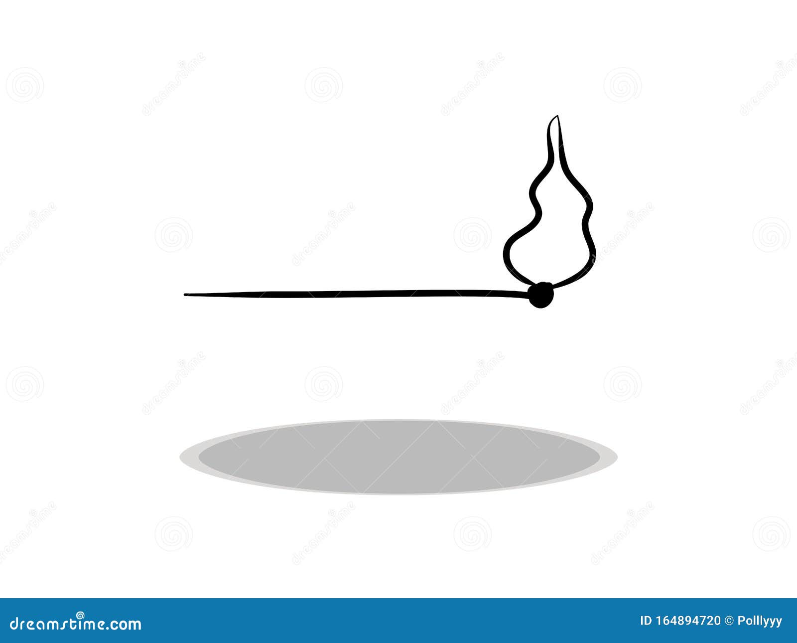 Fire Icon, Hand Drawing. Illustration of Ignition, Contour of Symbol ...