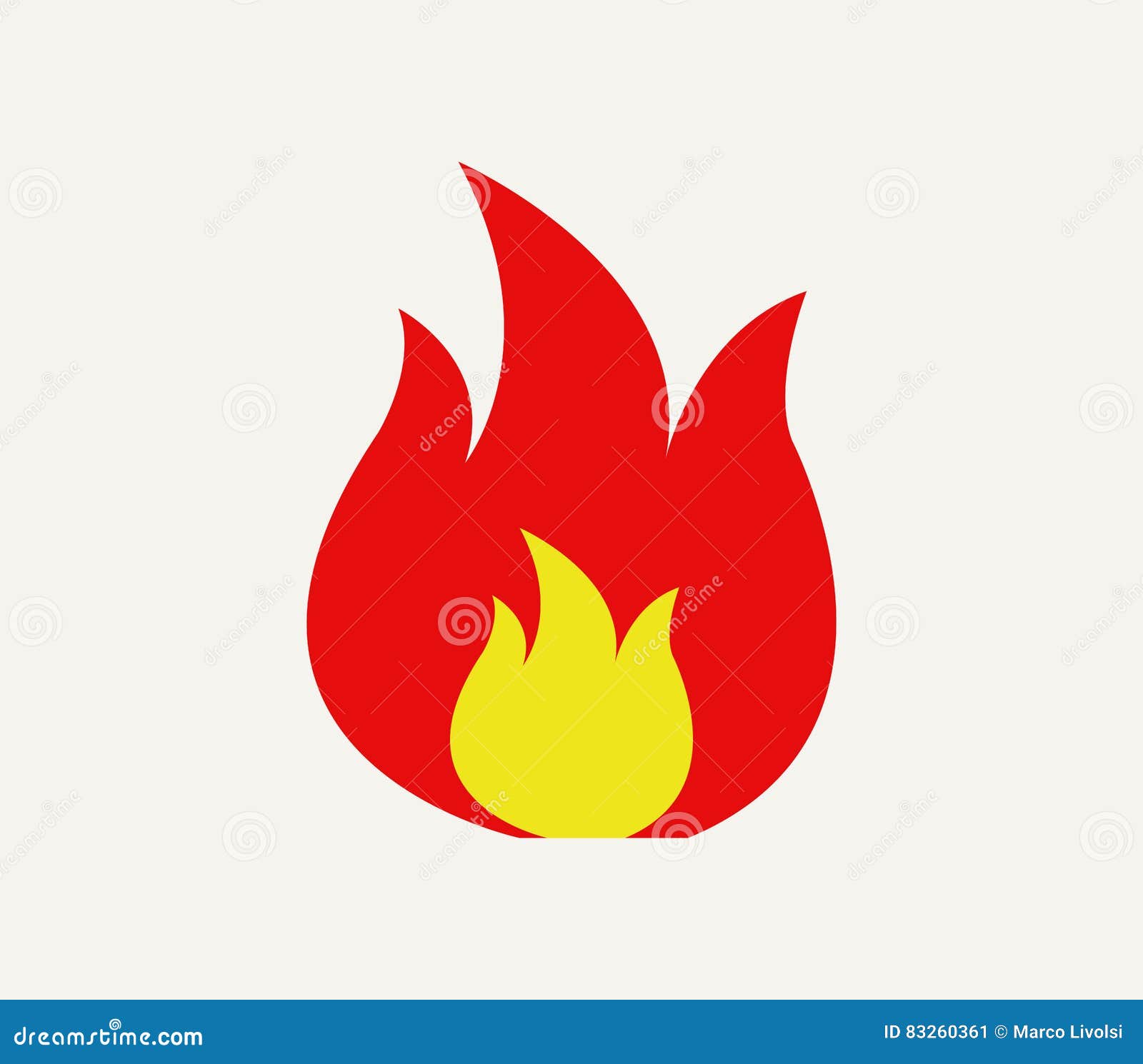 Fire icon illustrated stock illustration. Illustration of small - 83260361