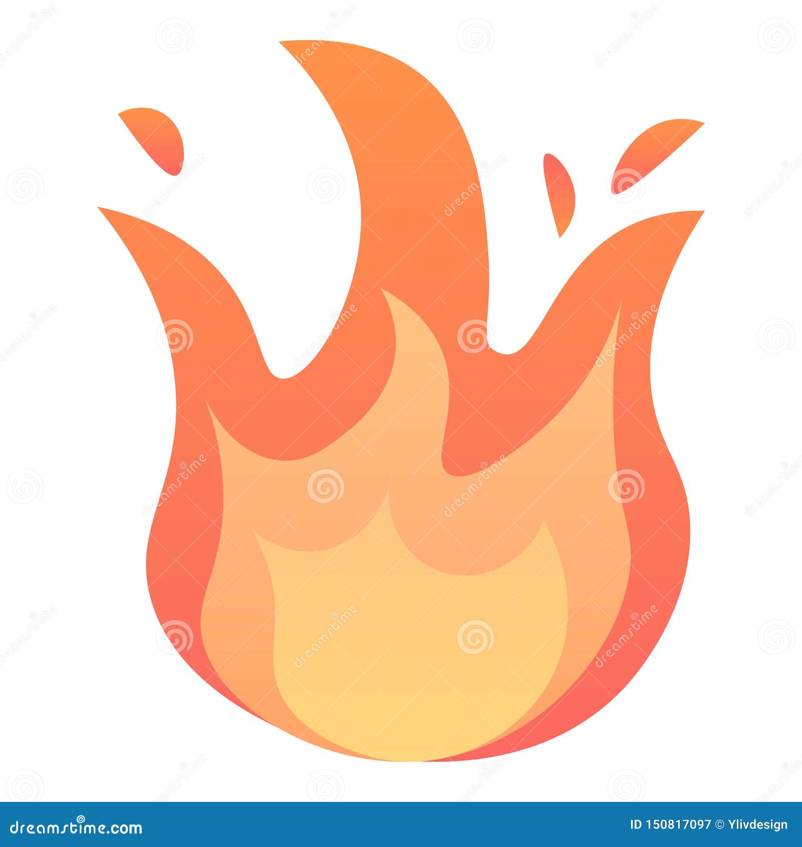 Fire icon, isometric style stock vector. Illustration of emblem - 150817097