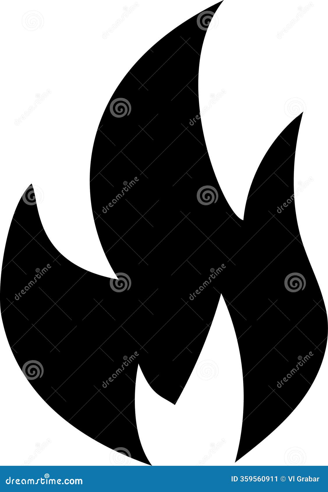 Fire Icon in Line Style, Flames, Flame of Shapes, Bonfire Flat Vector ...
