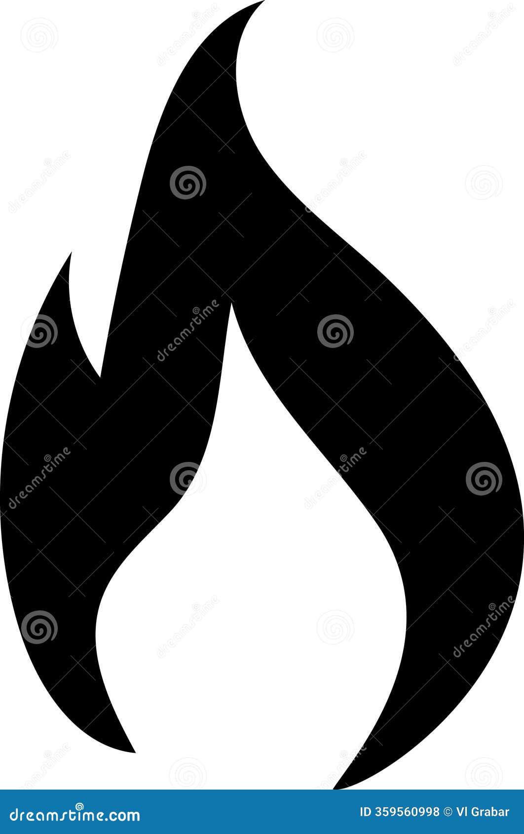 Fire Icon in Line Style, Flames, Flame of Shapes, Bonfire Flat Vector ...